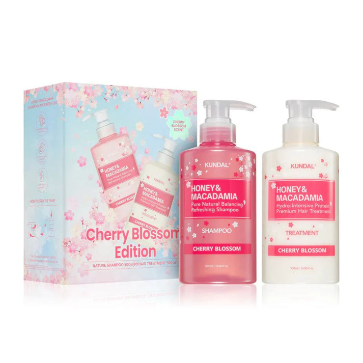 KUNDAL Honey & Macadamia Cherry Blossom - Spring Edition ( Shampoo + T ...